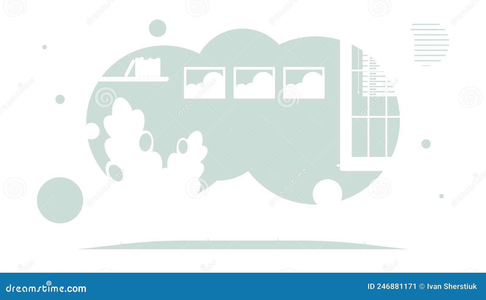 Room in Simple Flat Style. Background for Your Scene Stock Vector ...