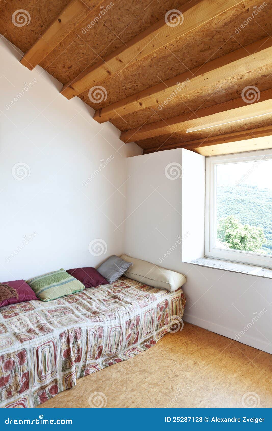 Room with single bed stock photo. Image of house, indoor - 25287128