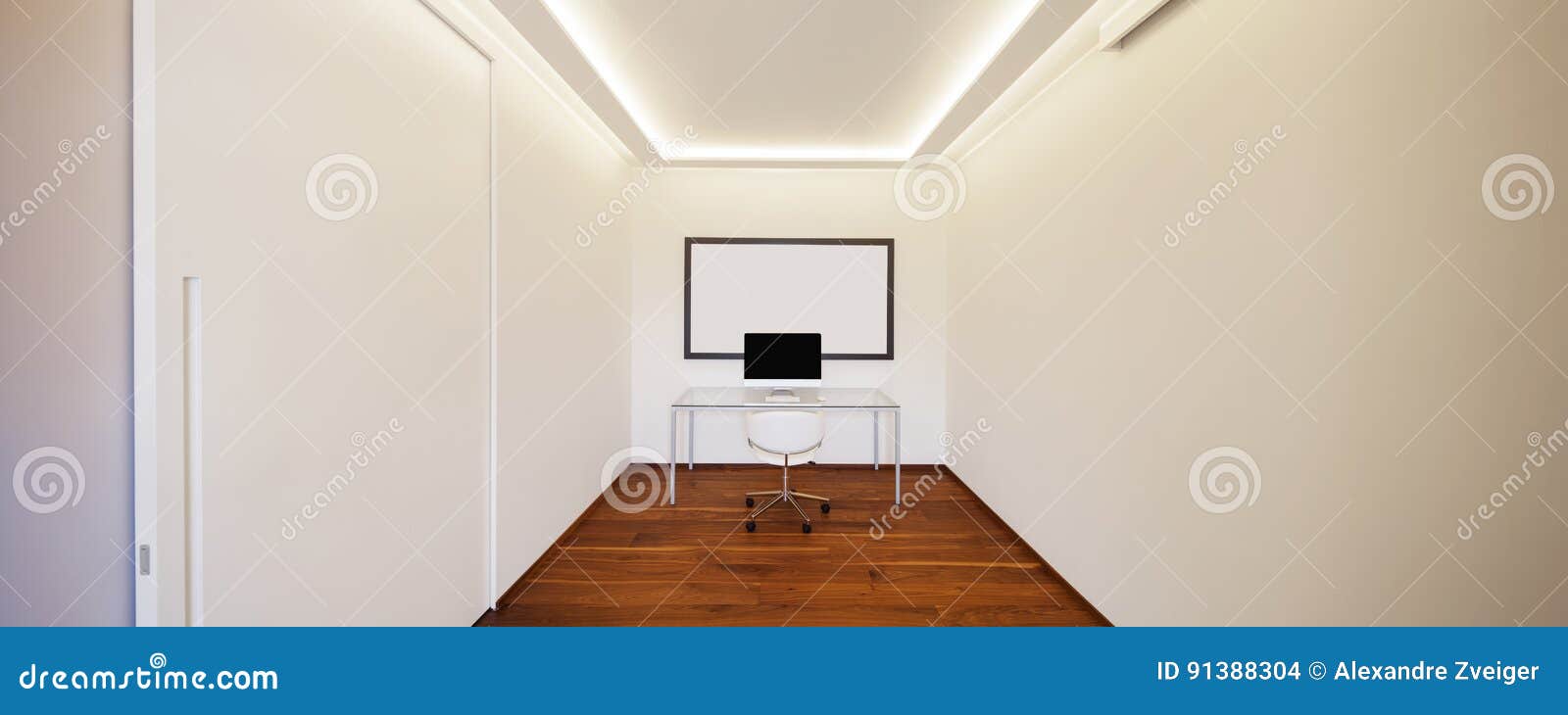Room with Table Chair and Computer Stock Photo - Image of frame, luxury ...