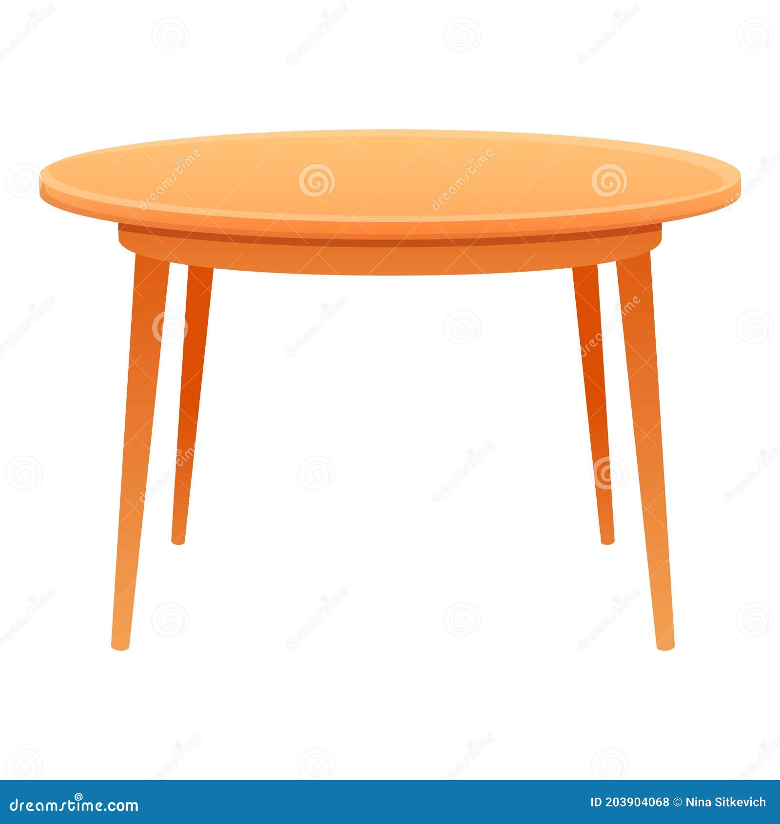 Room Table Icon, Cartoon Style Stock Vector - Illustration of living ...