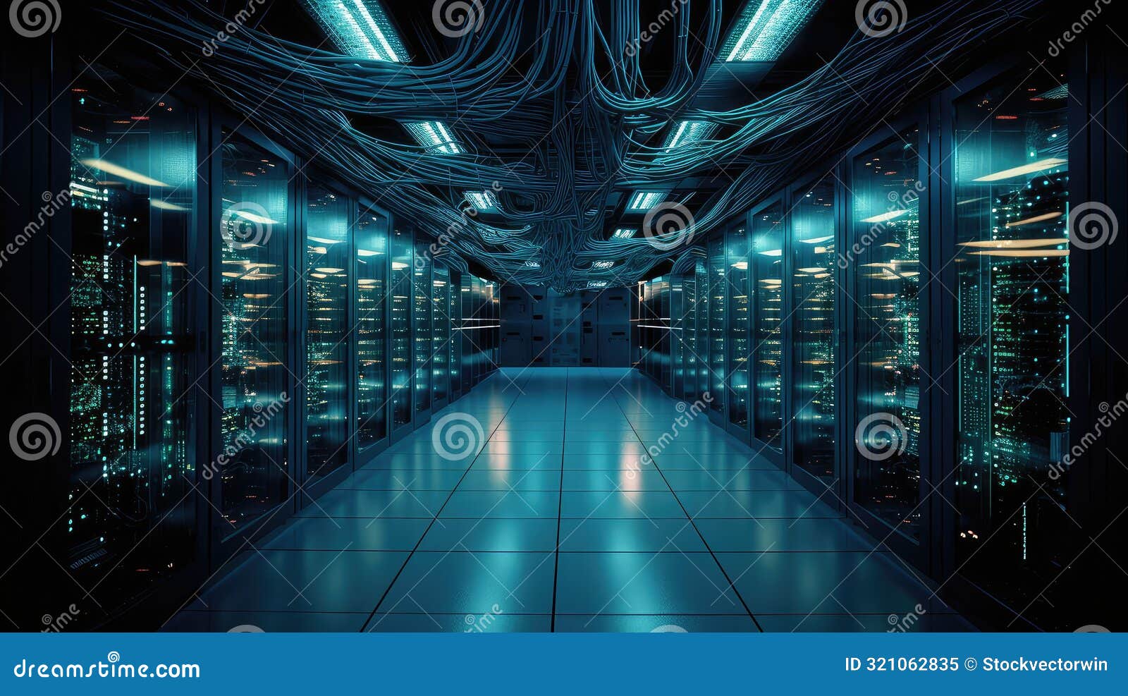 Room Technologies Mainframe Stock Illustration - Illustration of ...