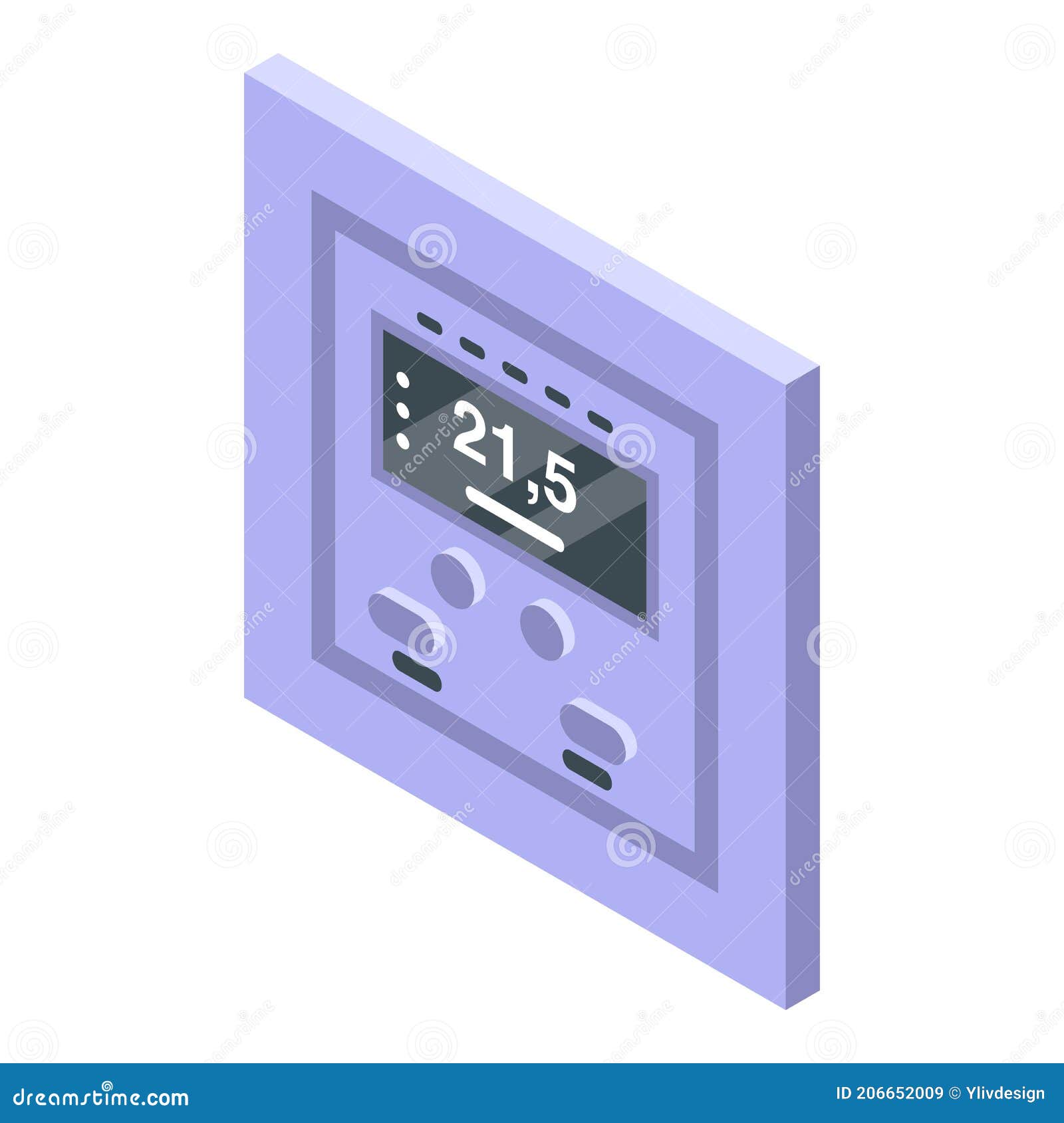 Room Temperature Control Icon, Isometric Style Stock Illustration ...