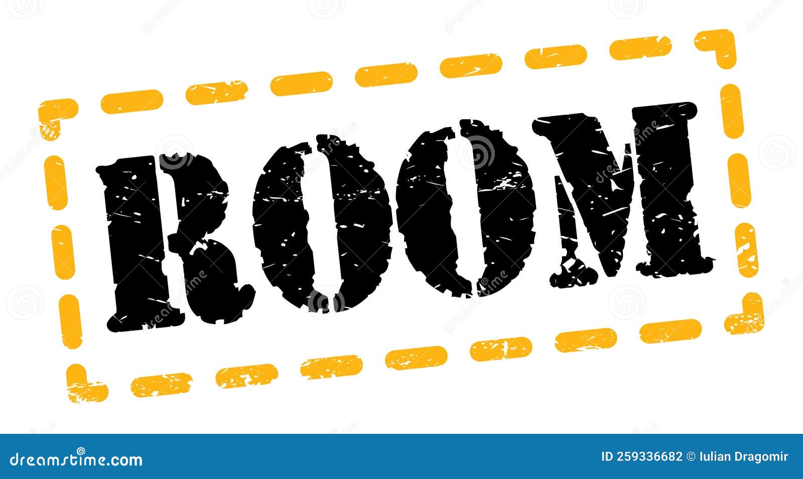 ROOM Text Written on Yellow-black Stamp Sign Stock Illustration ...