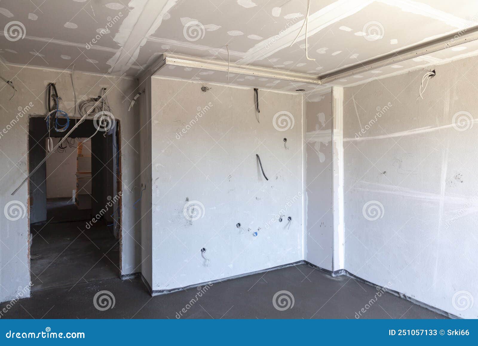 Room under construction stock image. Image of room, house - 251057133