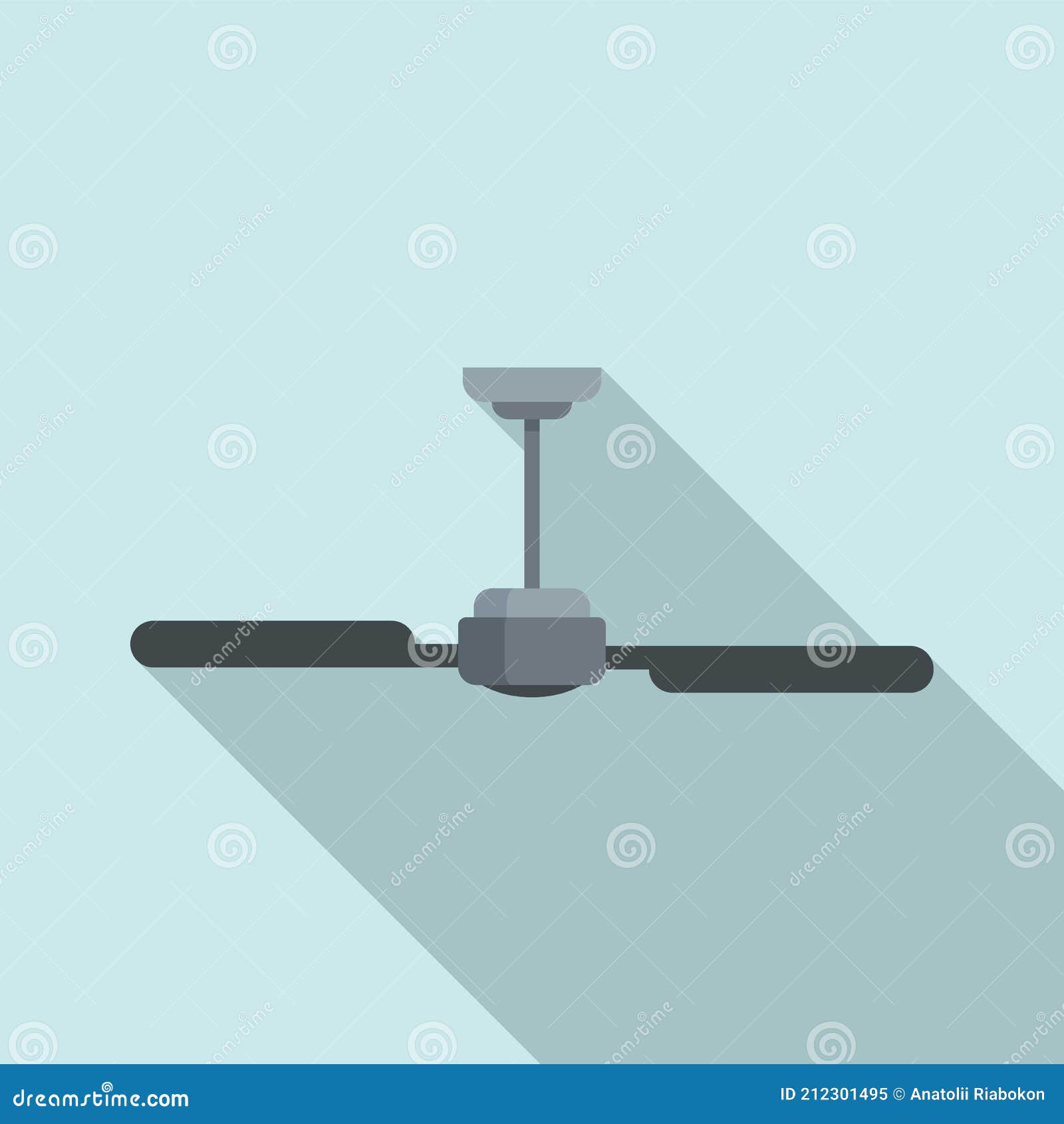 Room Ventilation Fan Icon, Flat Style Stock Vector - Illustration of ...
