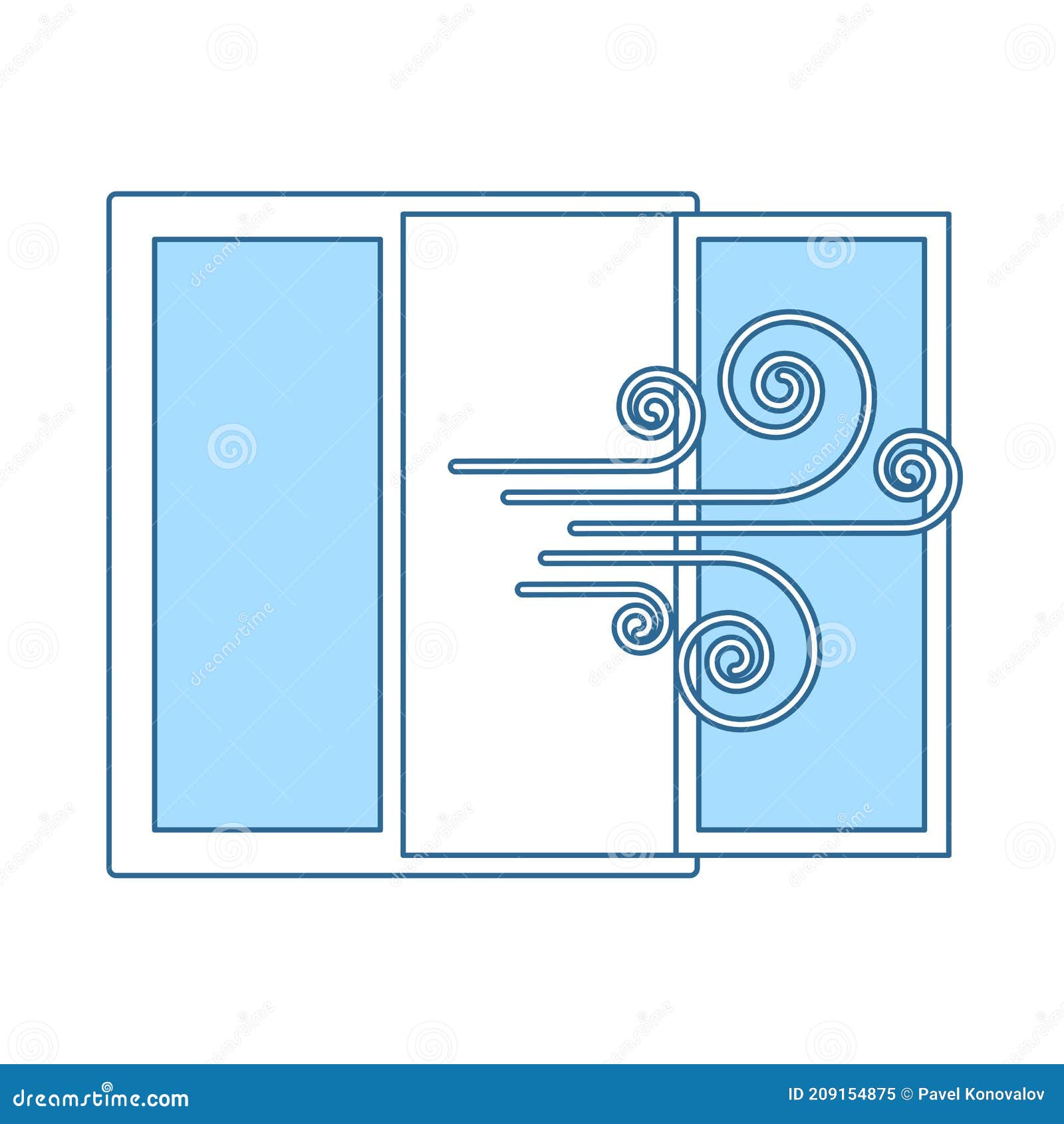 Room Ventilation Icon stock vector. Illustration of indoor - 209154875
