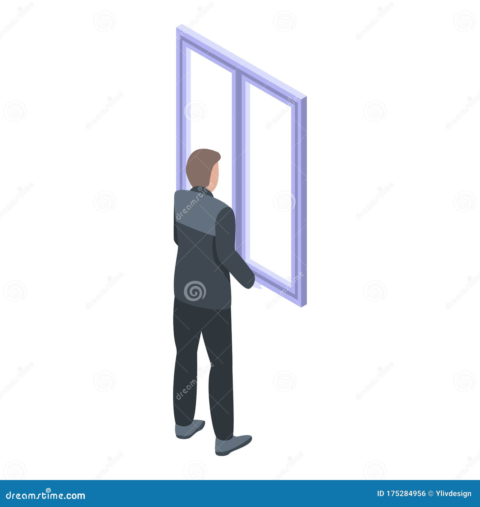 Room Window Installation Icon, Isometric Style Stock Vector ...