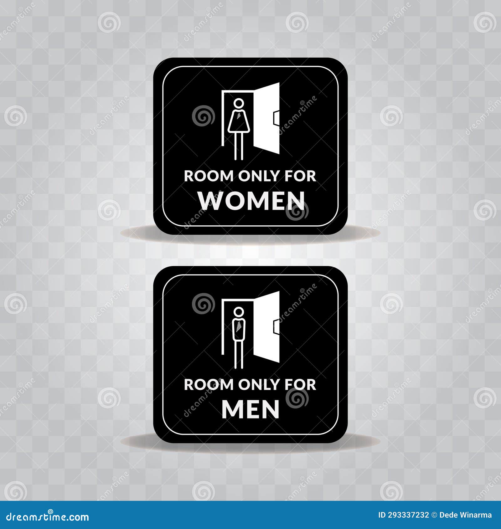 Room only for Women and Men Sign Graphic Design Vector Illustration ...