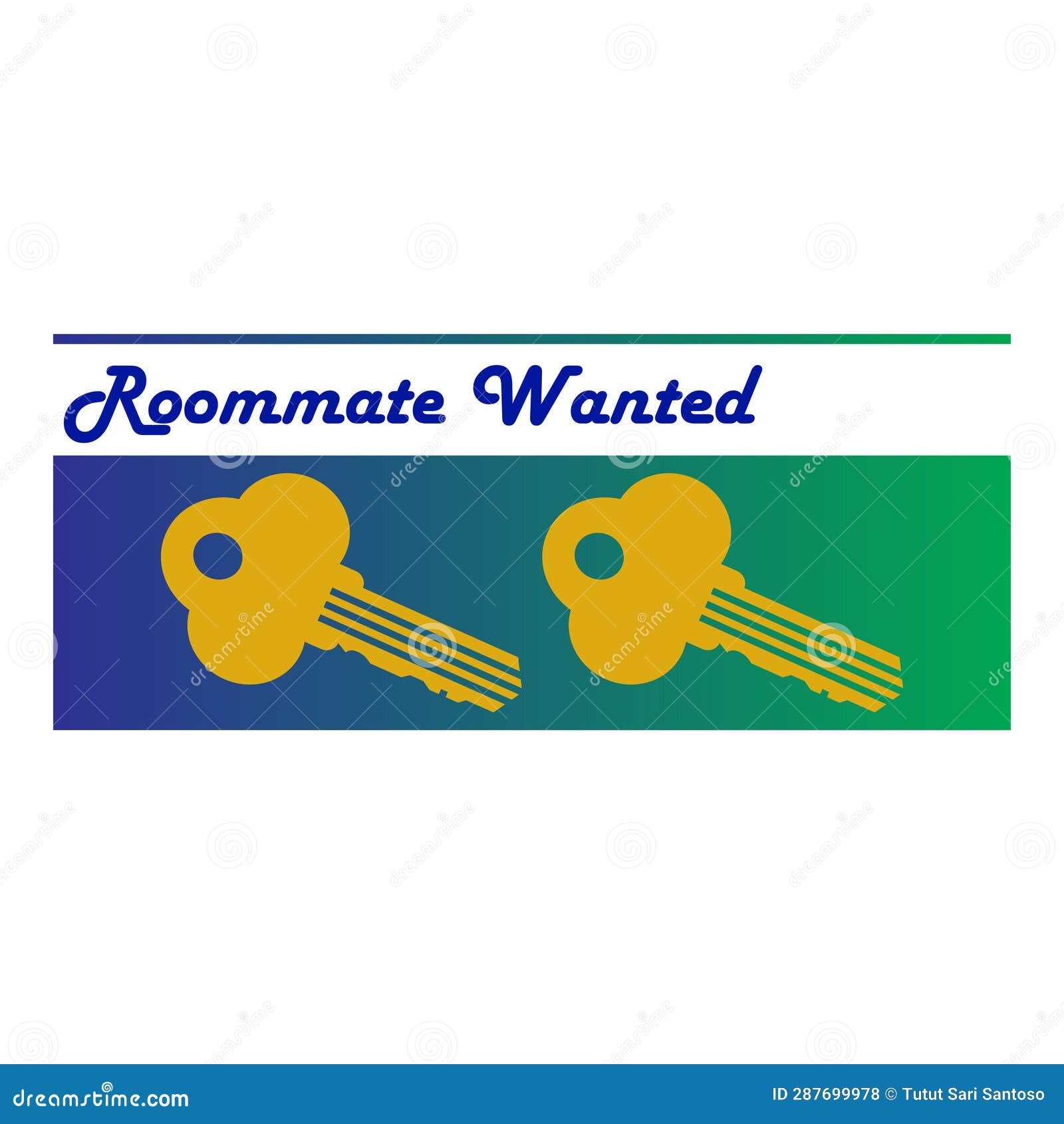 Roommate wanted sticker stock vector. Illustration of clipart - 287699978