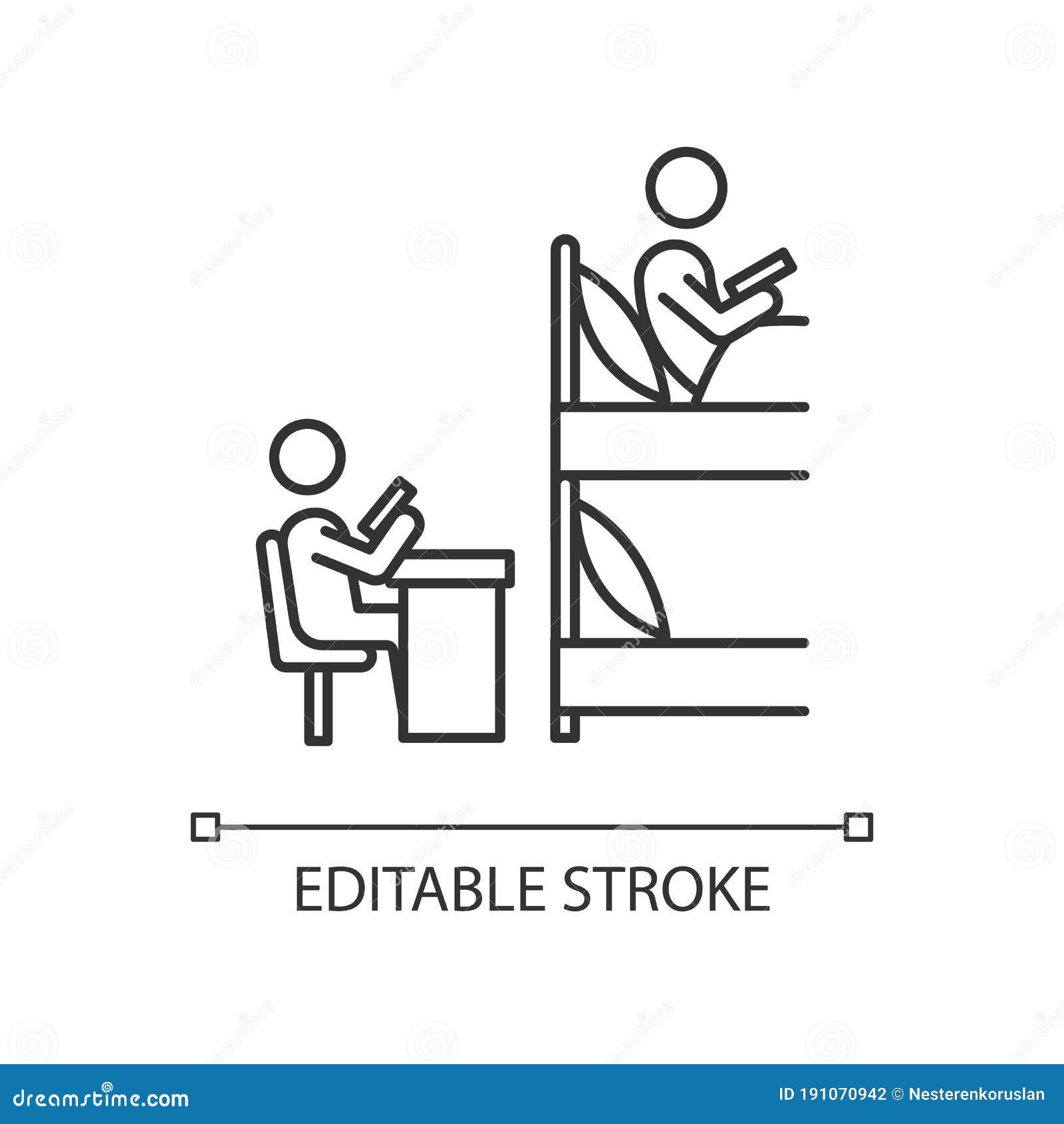 Roommates Pixel Perfect Linear Icon Vector Illustration | CartoonDealer ...