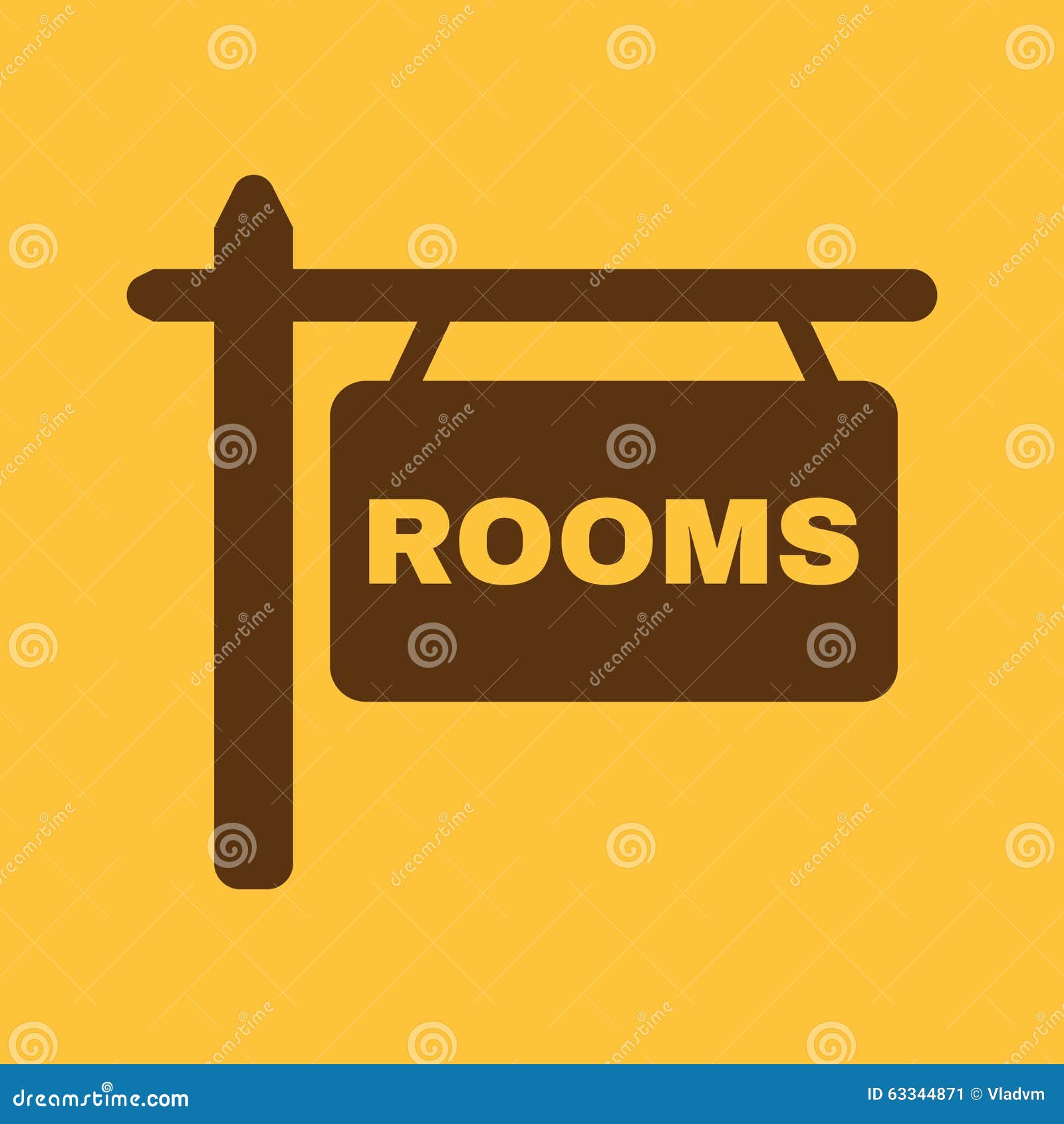 The Rooms Icon. Hotel Symbol Stock Illustration - Illustration of motel ...