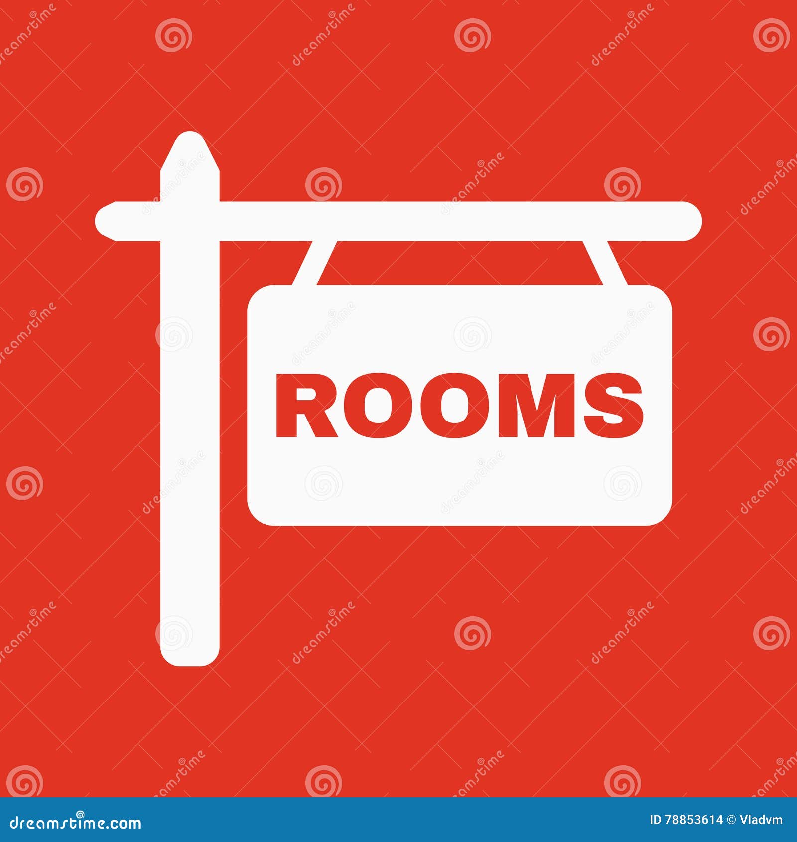 The Rooms Icon. Hotel Symbol Stock Vector - Illustration of label ...
