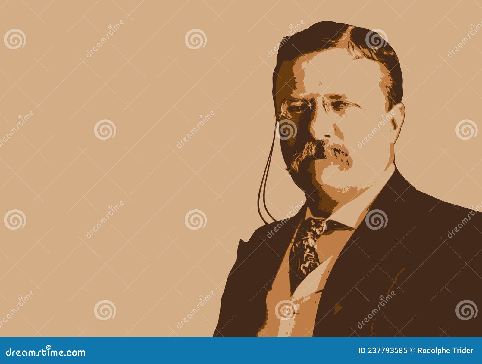 Portrait of US President Theodore Roosevelt. Editorial Image ...