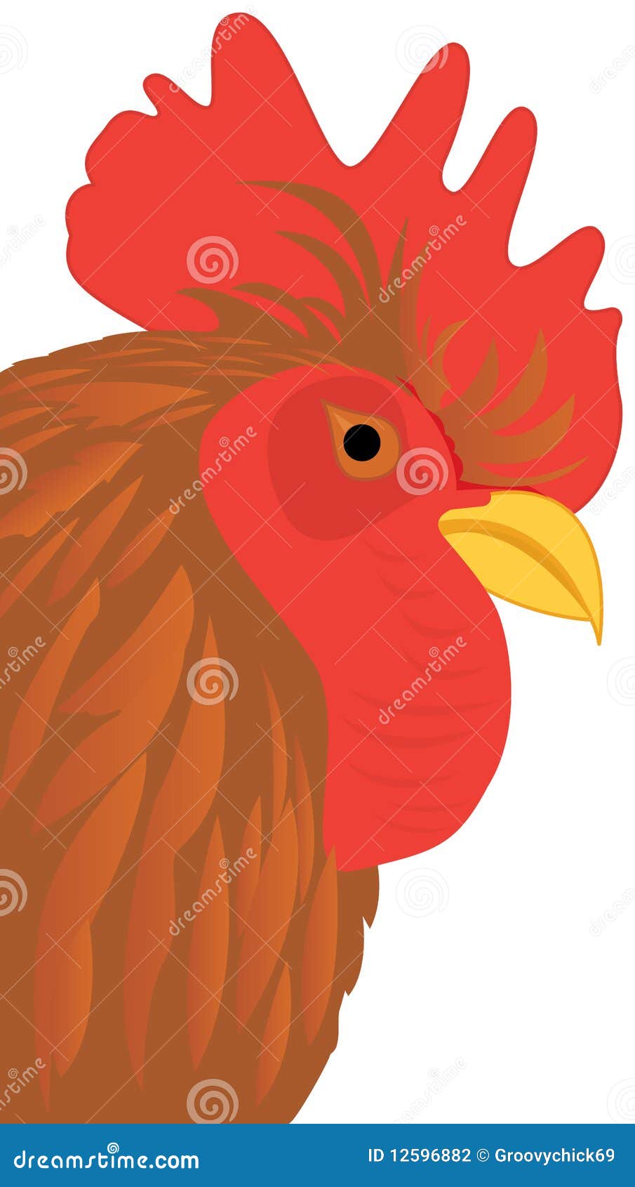 Proud Rooster Black Silhouette On White Royalty-Free Illustration ...