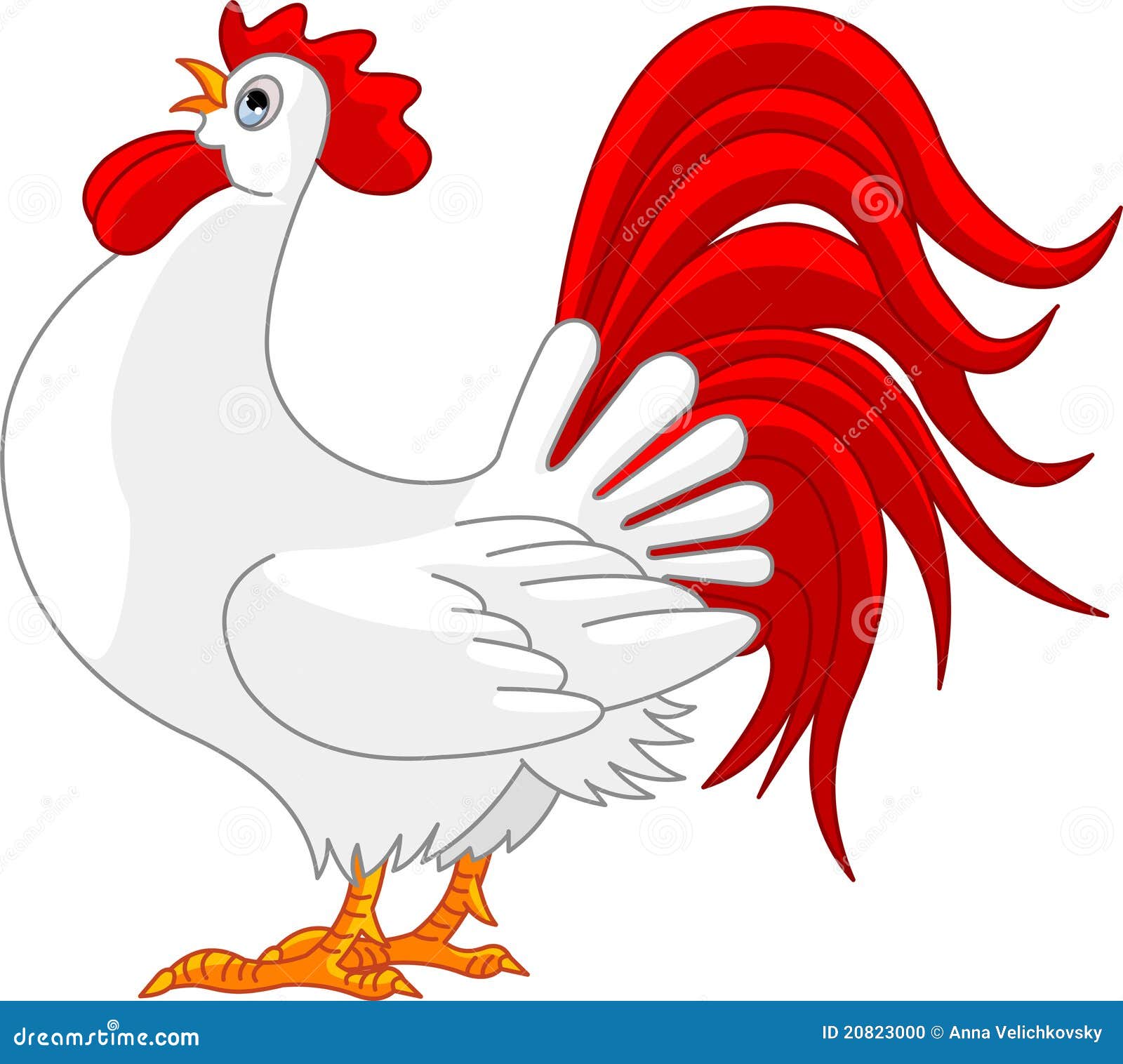 Rooster stock vector. Illustration of talking, cartoon - 20823000