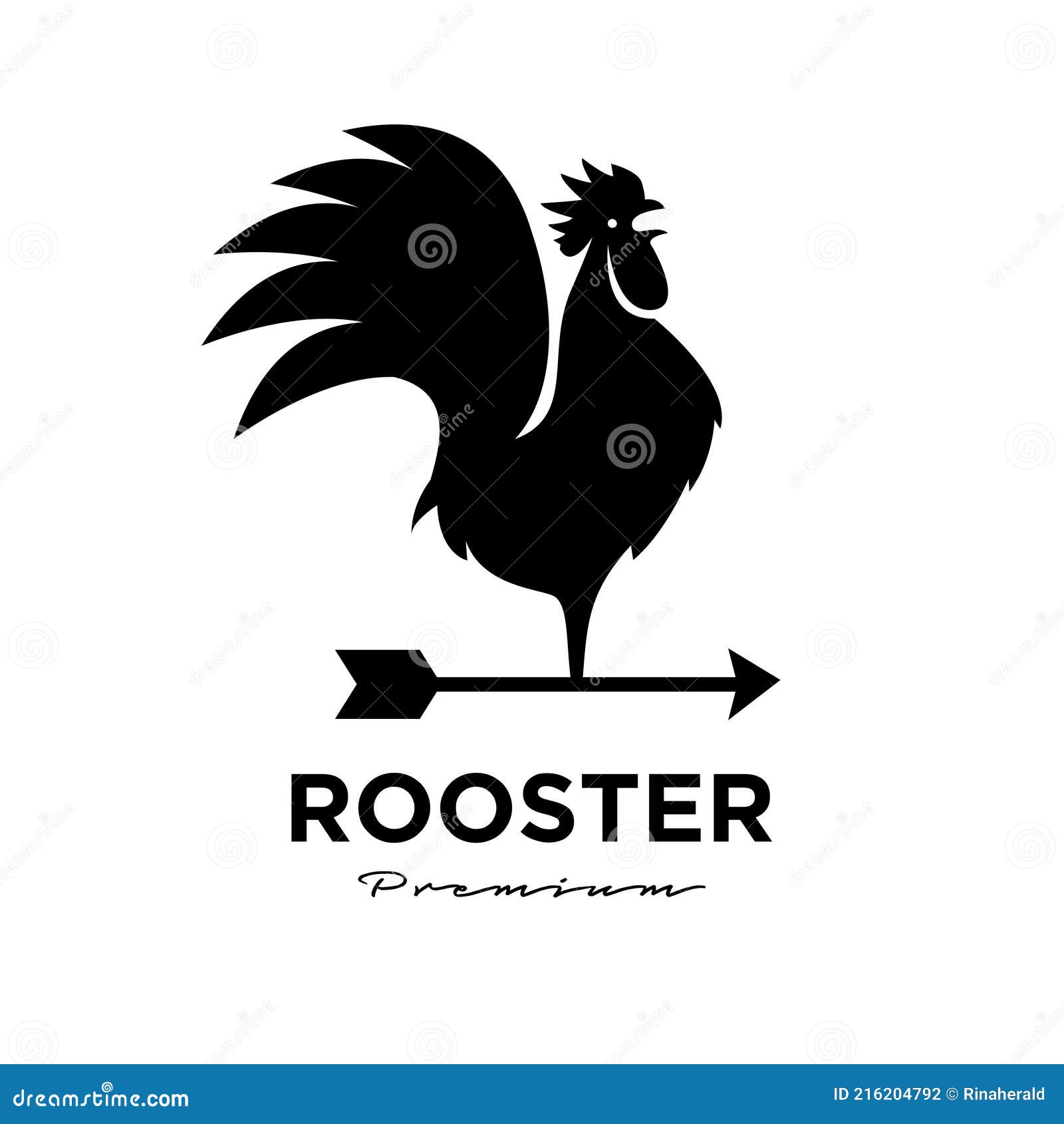 Rooster Weathervane Frame Vector Illustration | CartoonDealer.com #80667204