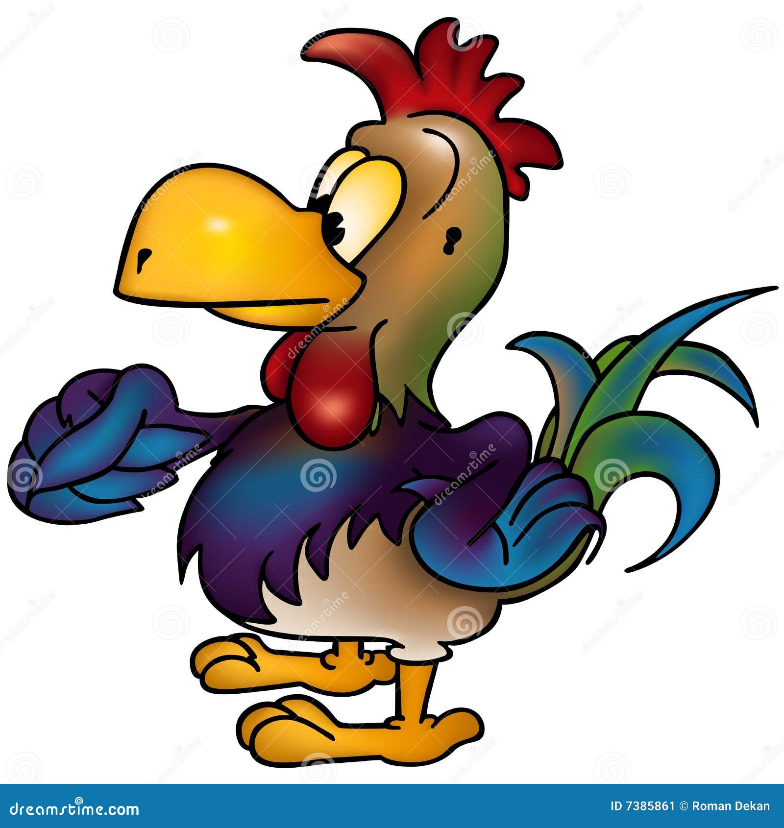 Rooster stock vector. Illustration of cartoons, farm, humorous - 7385861