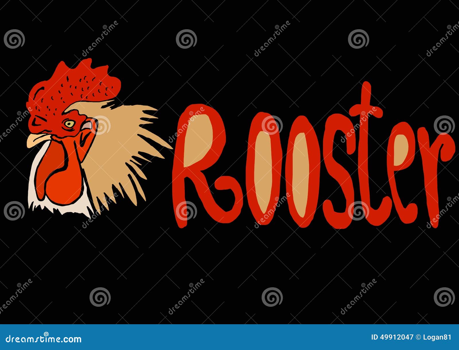 Rooster banner stock illustration. Illustration of crest - 49912047
