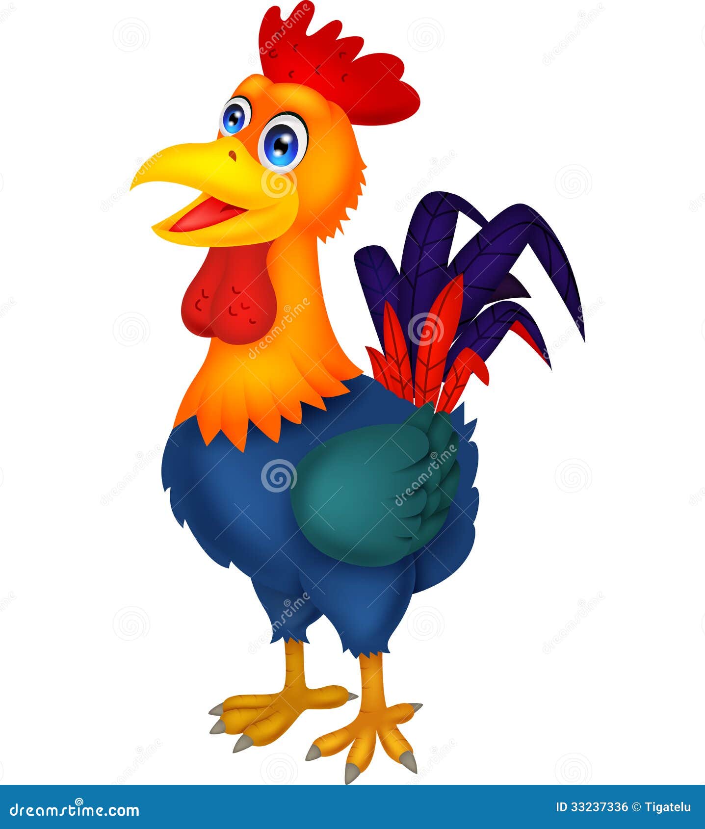 Rooster cartoon stock vector. Illustration of character - 33237336