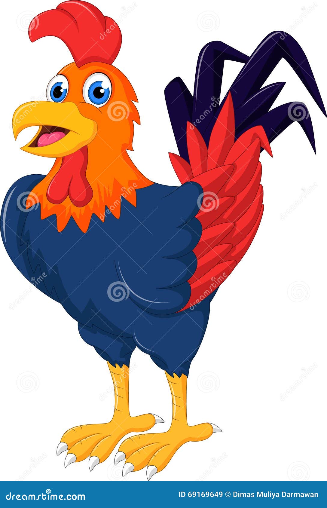 Rooster Cartoon for You Design Stock Illustration - Illustration of ...