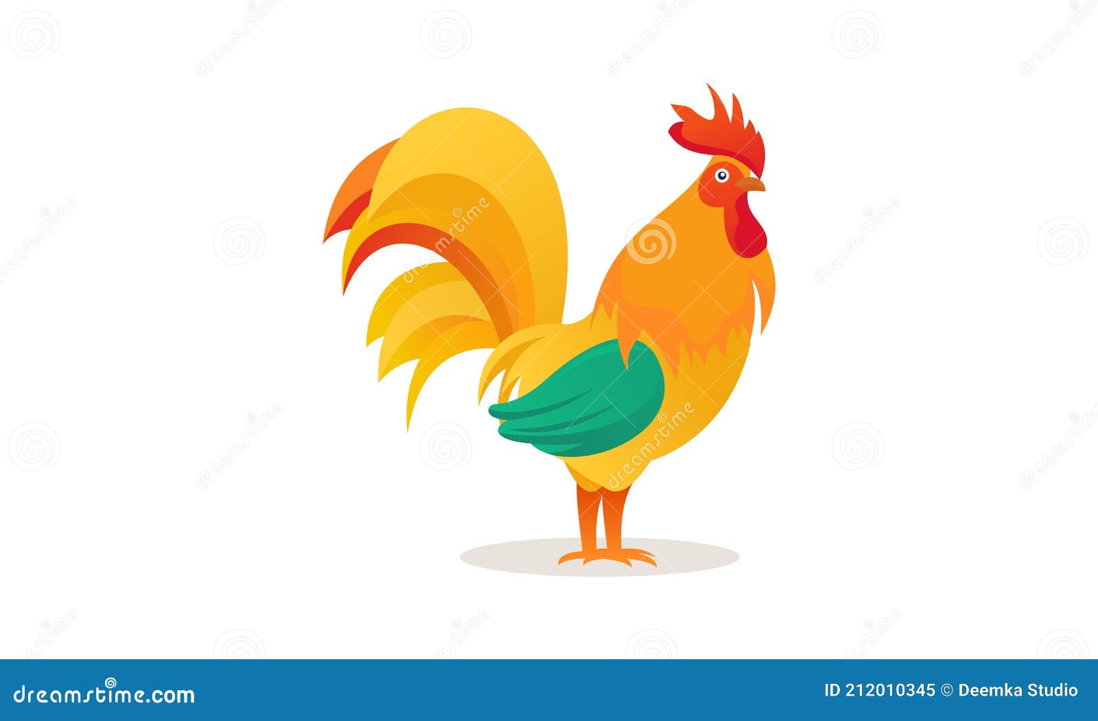 Rooster Character Portrait. Vector Flat Illustration Stock Vector ...