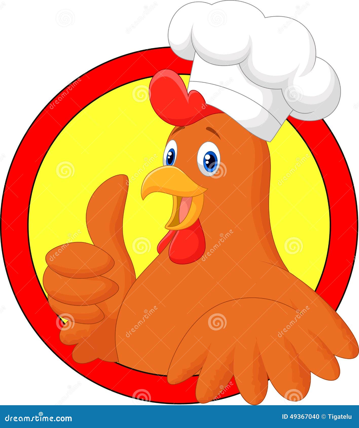Rooster Chef Cartoon Giving Thumb Up Stock Vector - Illustration of ...