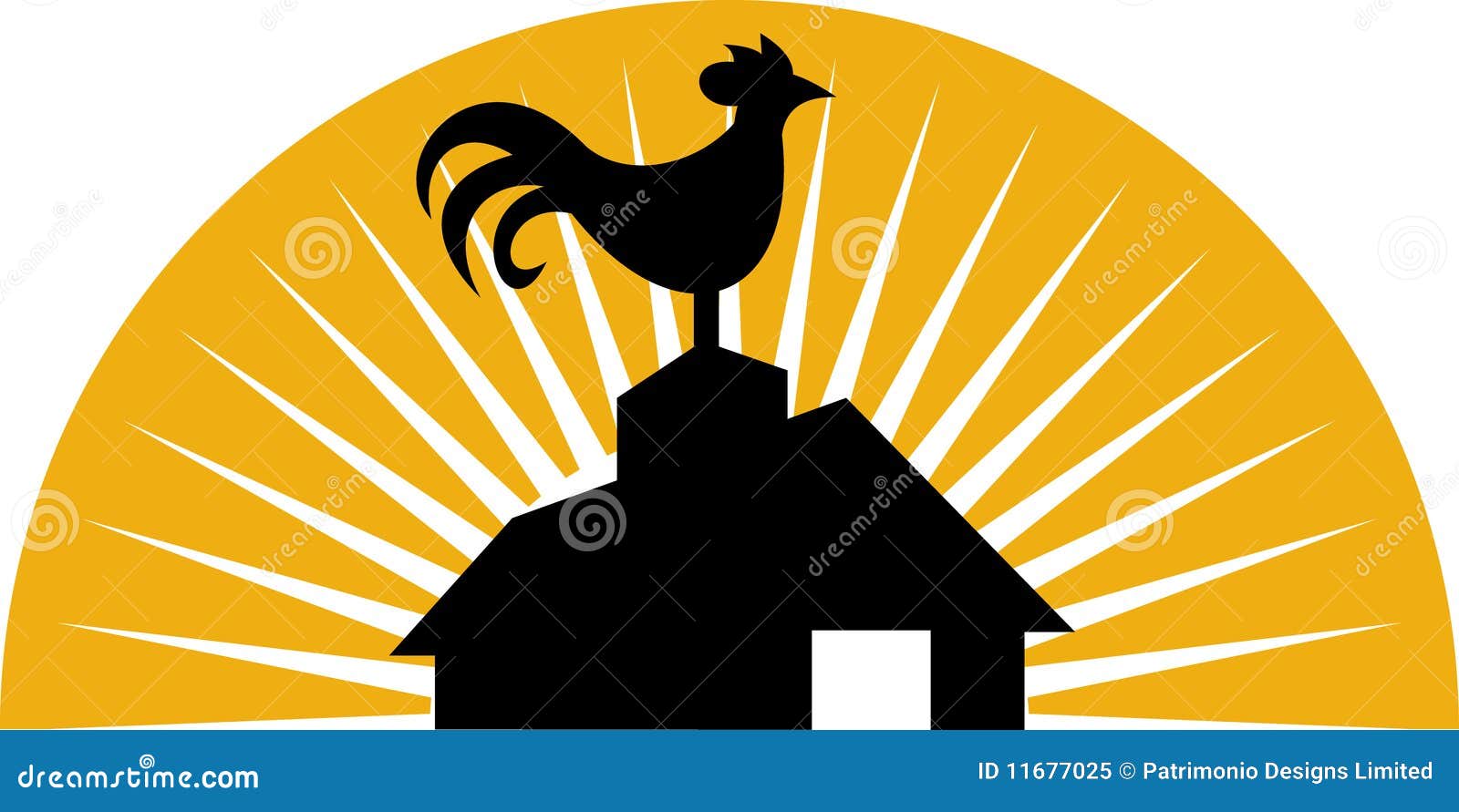 Rooster Crowing Hand Drawn Illustration. Cartoon Style | CartoonDealer ...