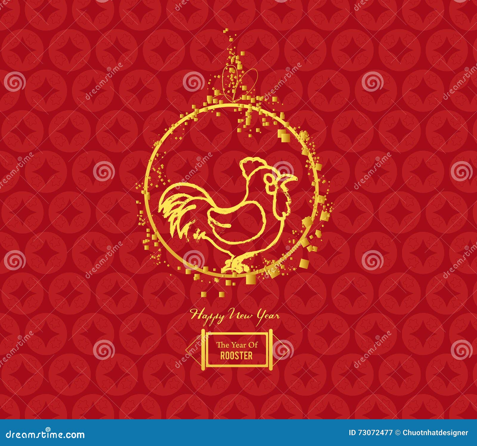 Rooster Design for Chinese New Year Celebration Stock Vector ...