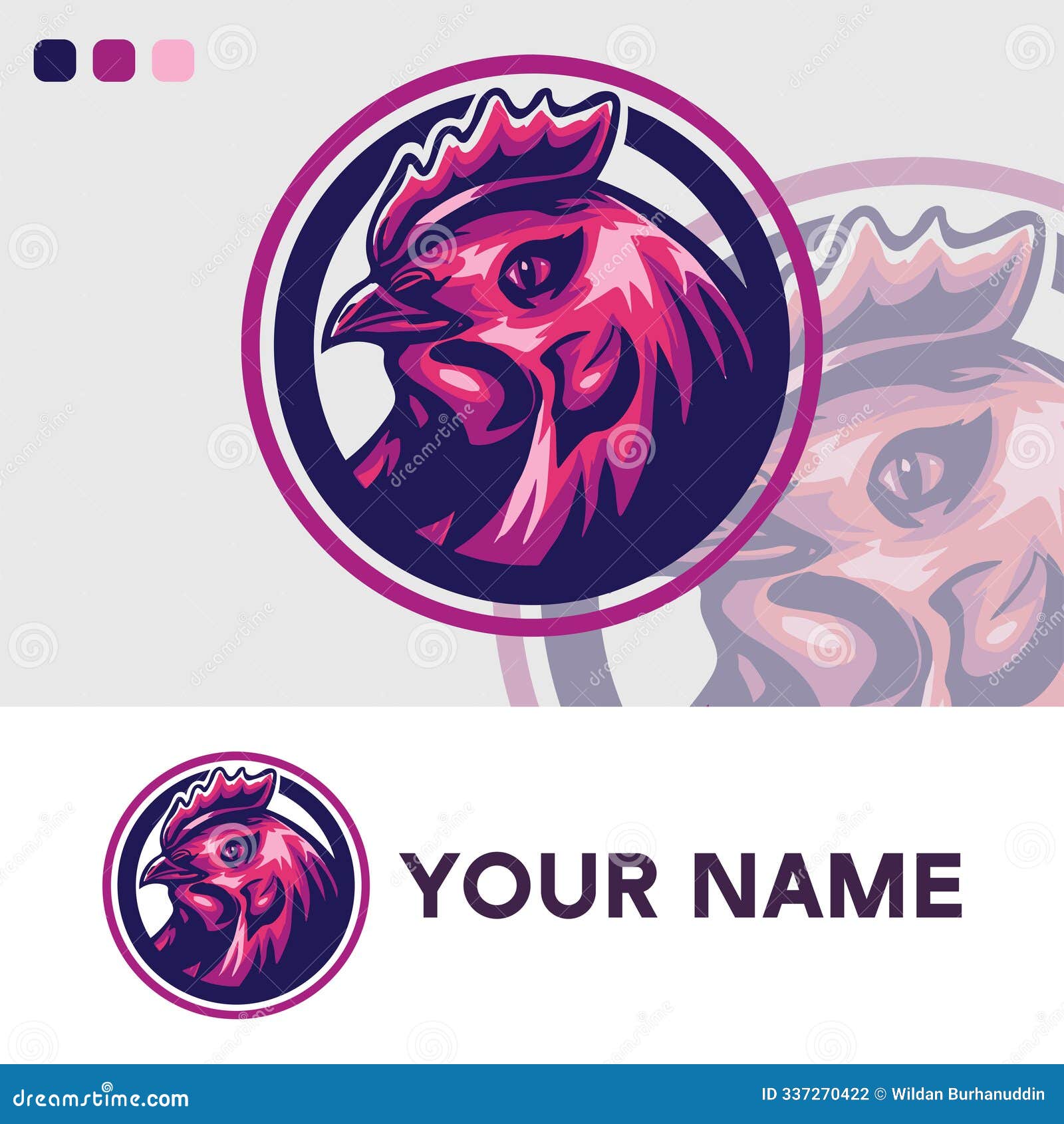 Rooster design logo stock illustration. Illustration of design - 337270422