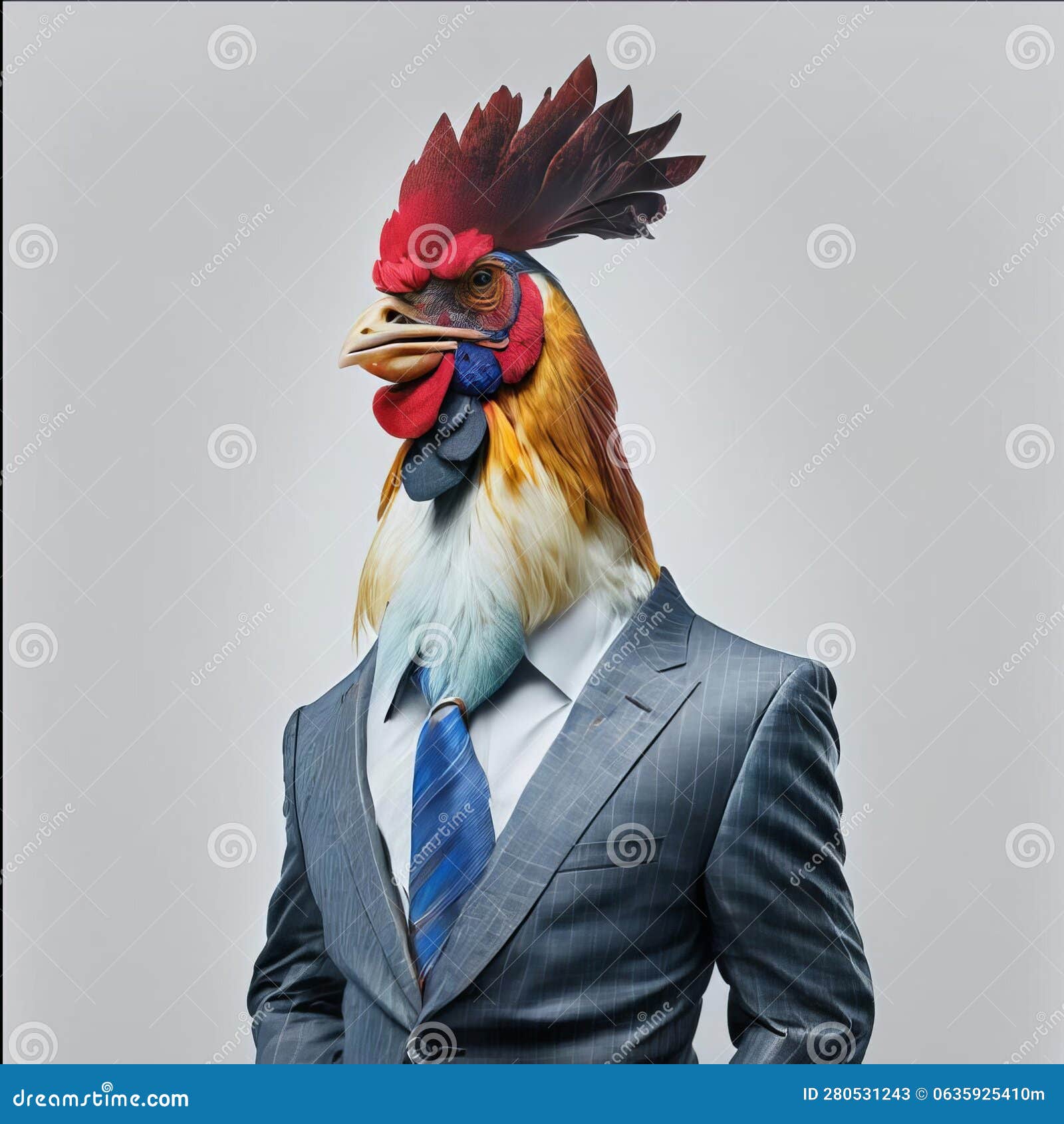 Rooster Dressed in a Business Suit. Stock Illustration - Illustration ...
