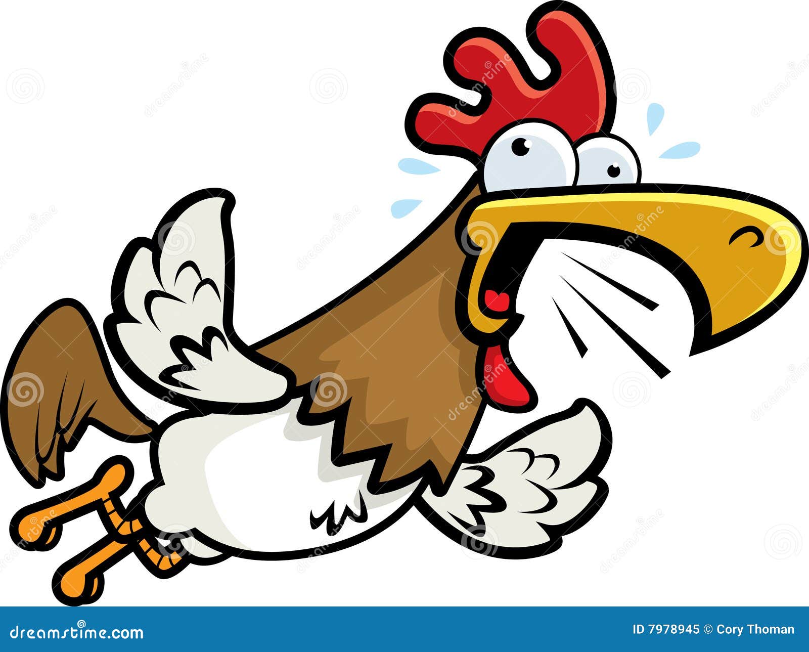 Rooster Flying stock vector. Illustration of flying, cartoon - 7978945