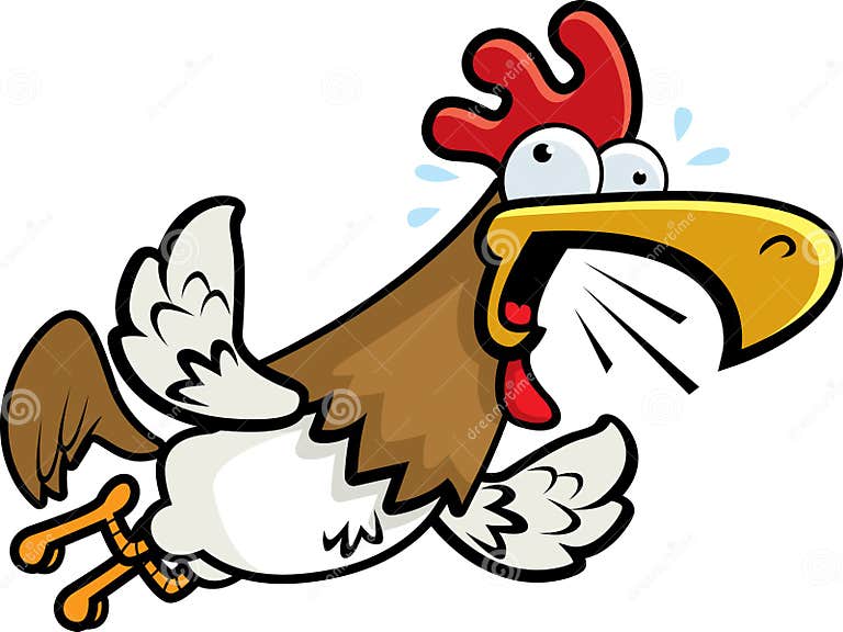 Rooster Flying stock vector. Illustration of flying, cartoon - 7978945