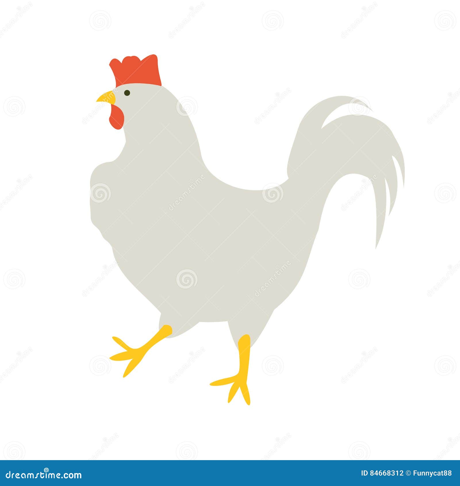 The Rooster goes stock vector. Illustration of vector - 84668312