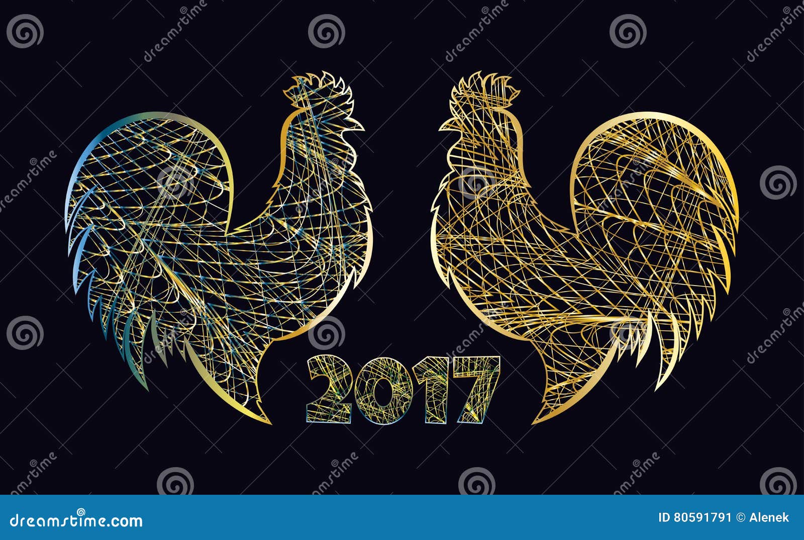 Rooster Gold stock vector. Illustration of fire, bird - 80591791