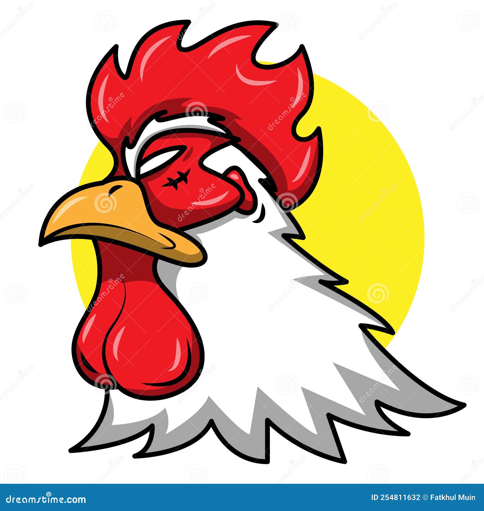 Rooster Head Angry Vector Logo Template Stock Vector - Illustration of ...