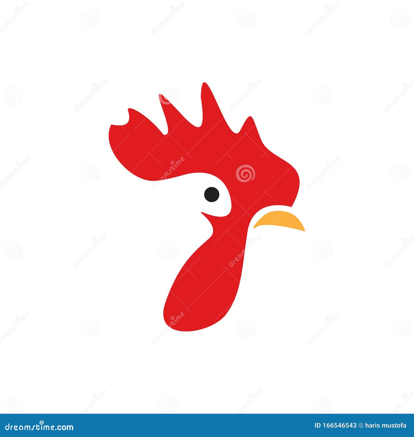 Rooster Head Logo Design Template Vector Isolated Stock Vector ...