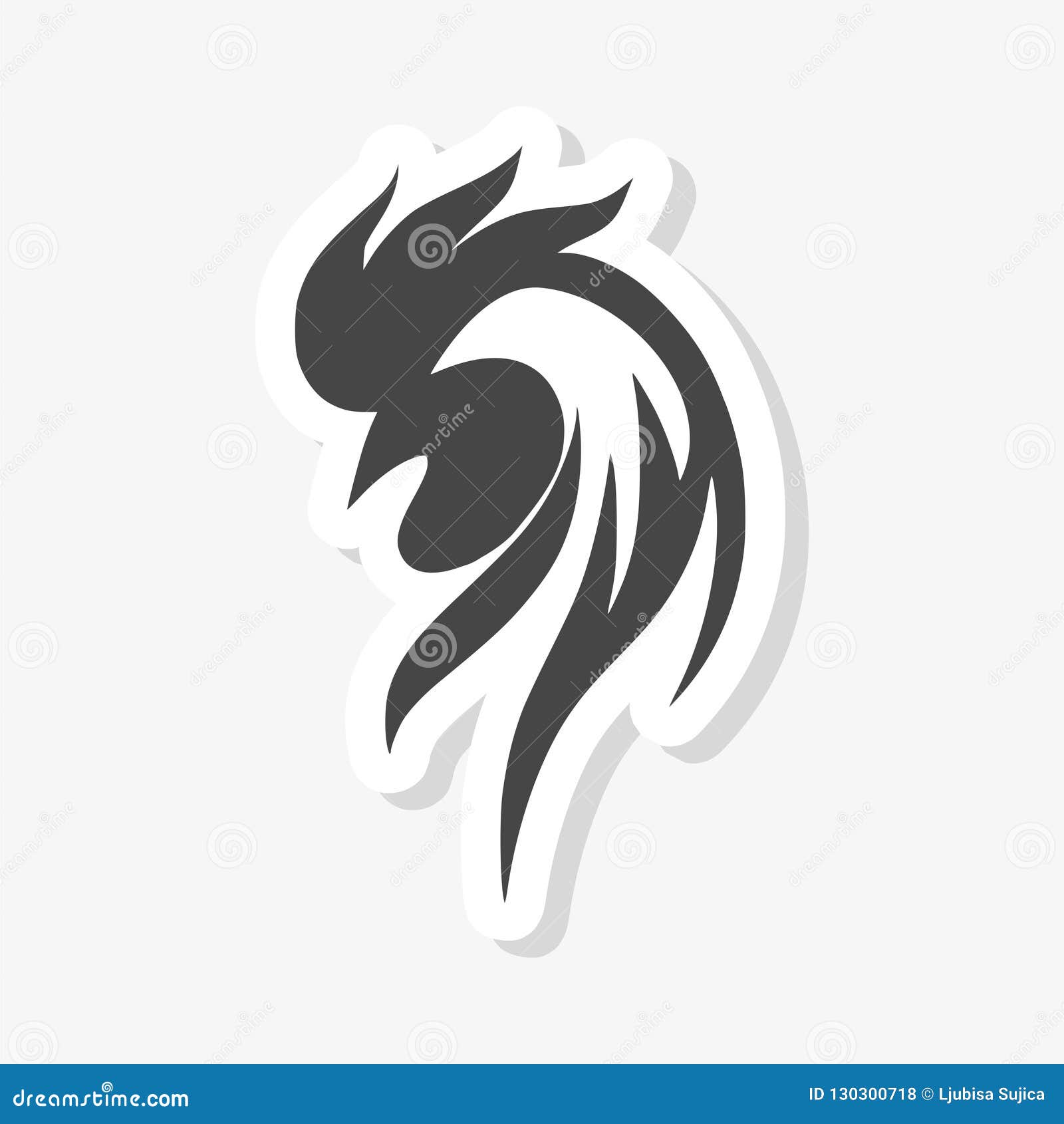Rooster head sticker stock illustration. Illustration of cartoon ...