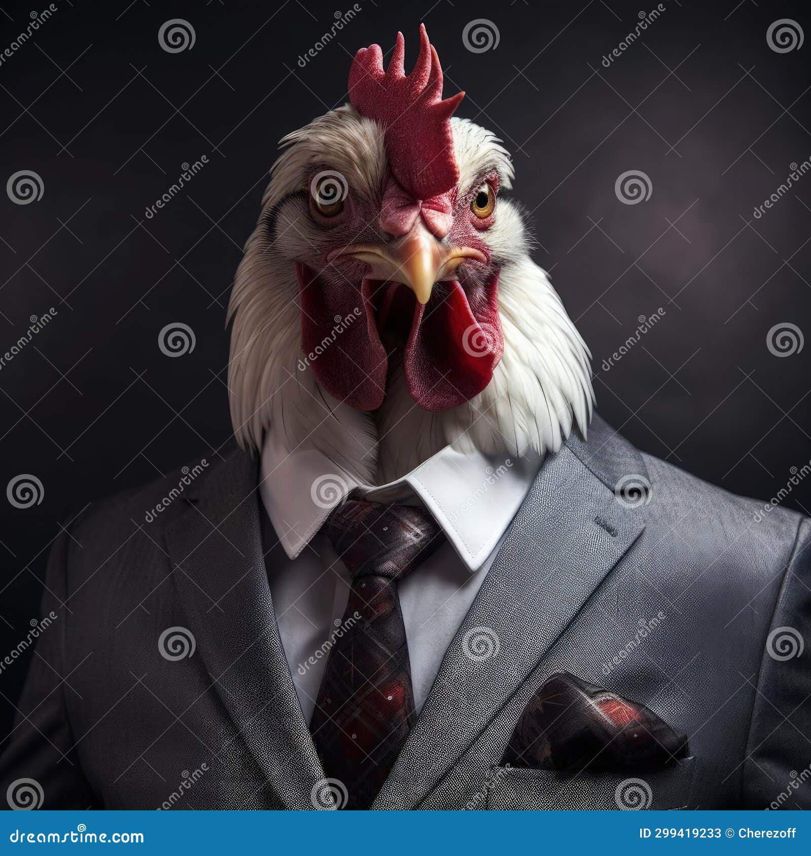 Rooster in suit and tie stock illustration. Illustration of farm ...
