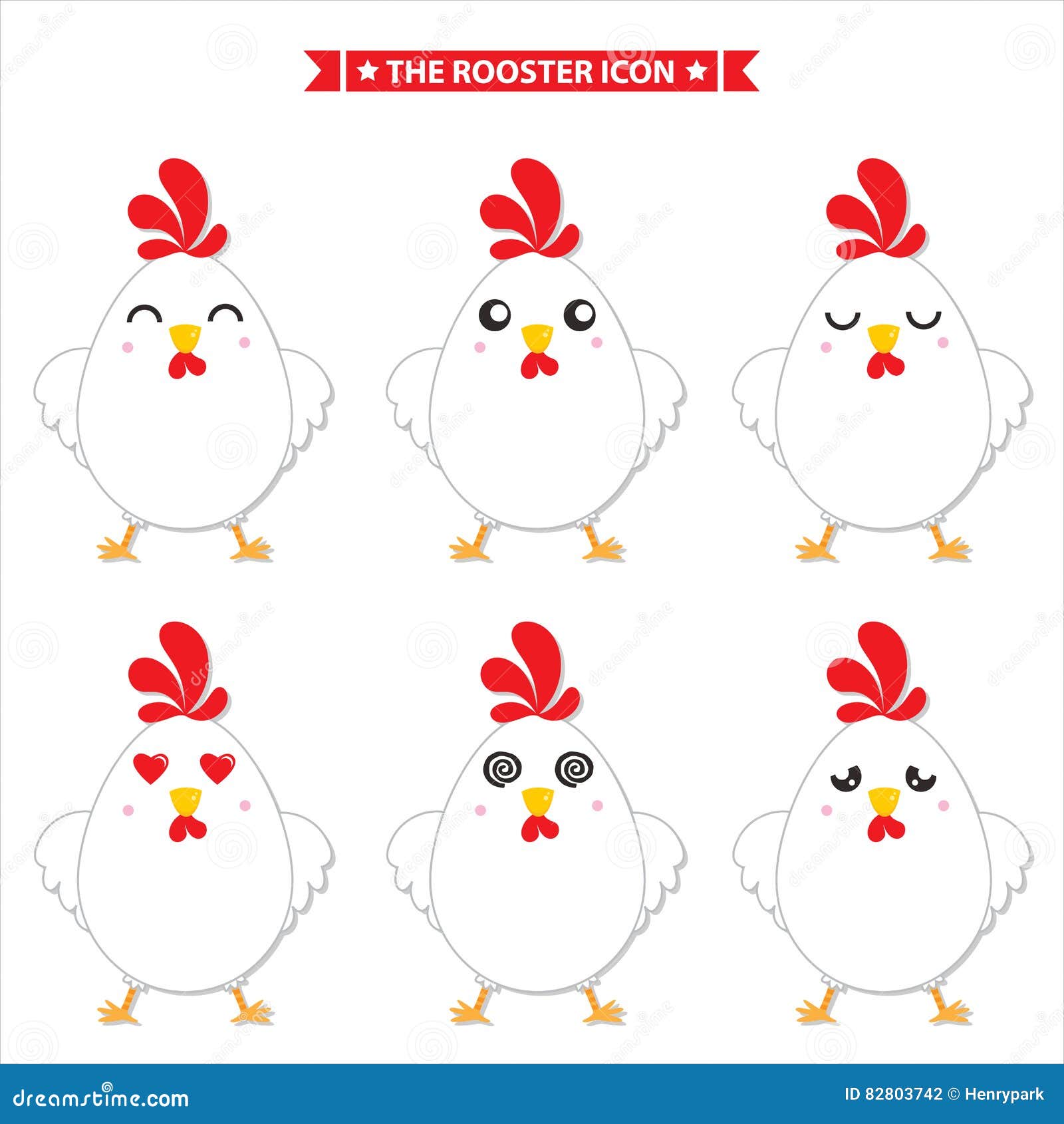 Rooster icon character stock vector. Illustration of avatar - 82803742