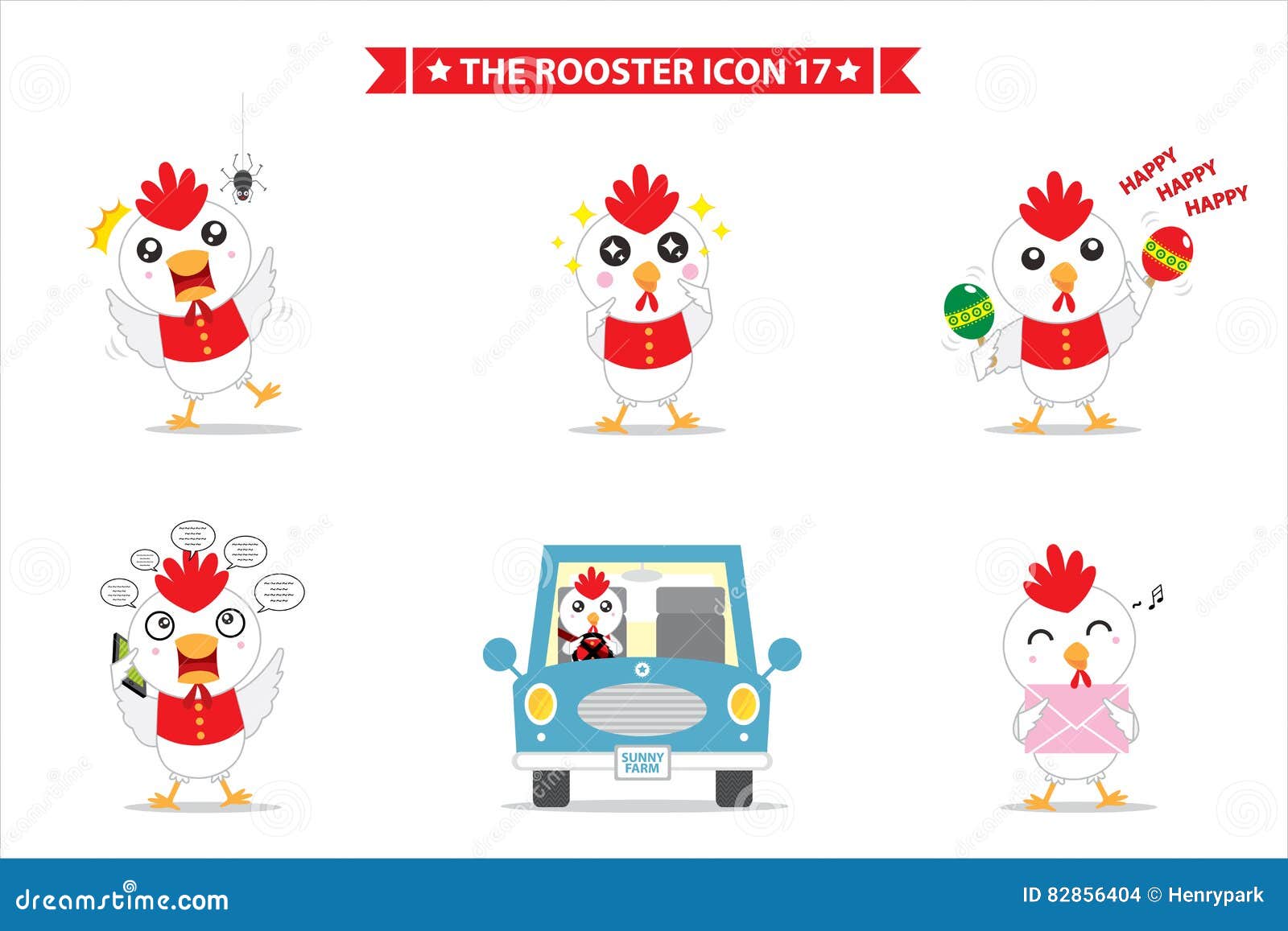 Rooster icon character stock vector. Illustration of character - 82856404