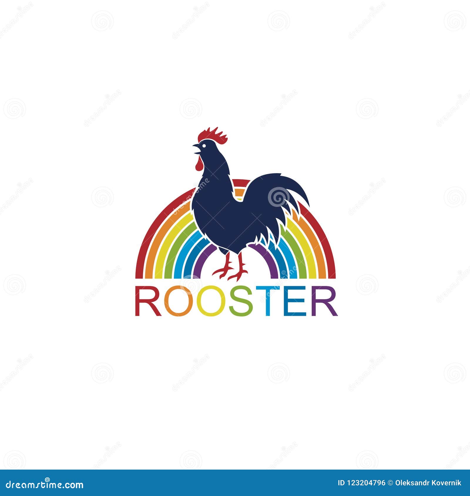 Rooster icon design stock vector. Illustration of design - 123204796