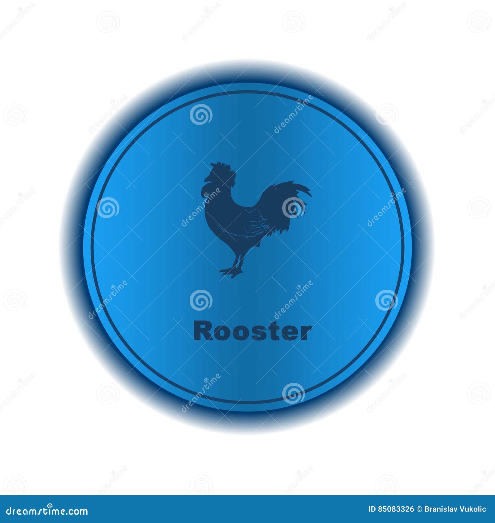 Rooster Icon, Sign, Illustration Stock Illustration - Illustration of ...