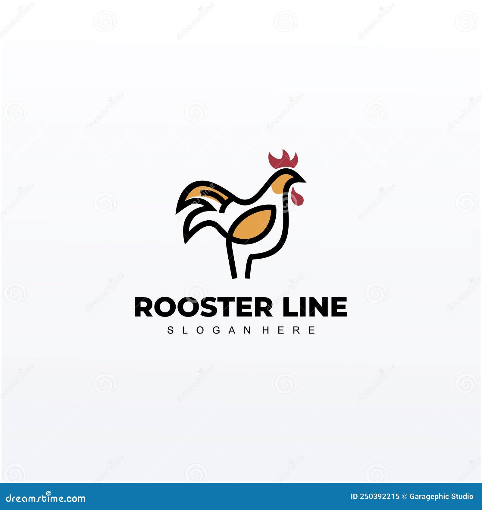 Rooster logo design stock illustration. Illustration of mascot - 250392215