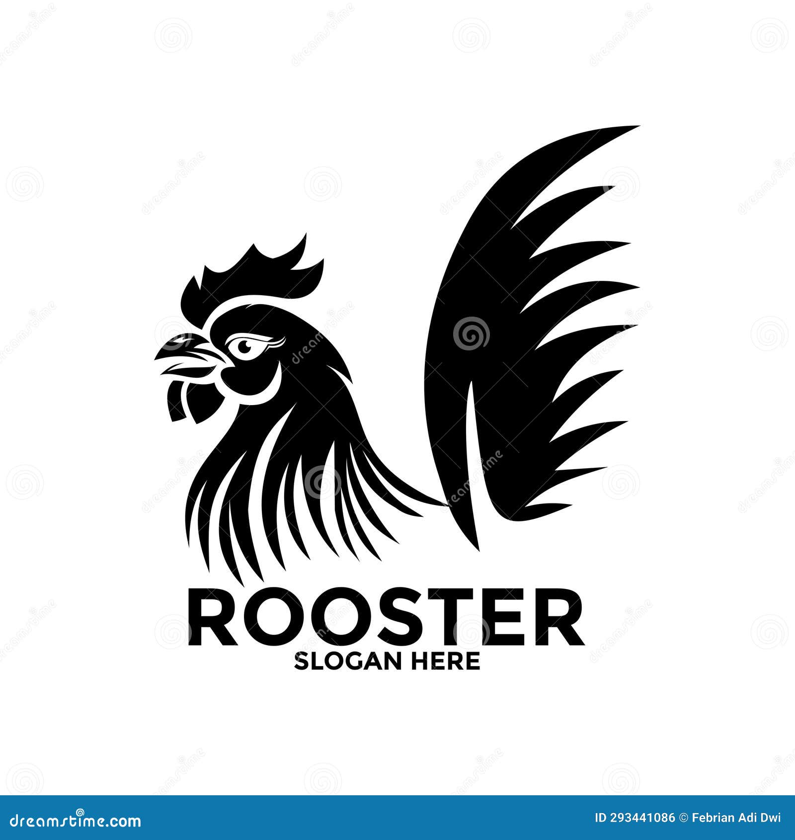 Rooster Logo Design Vector, Roster Icon Logo Template Stock Vector ...