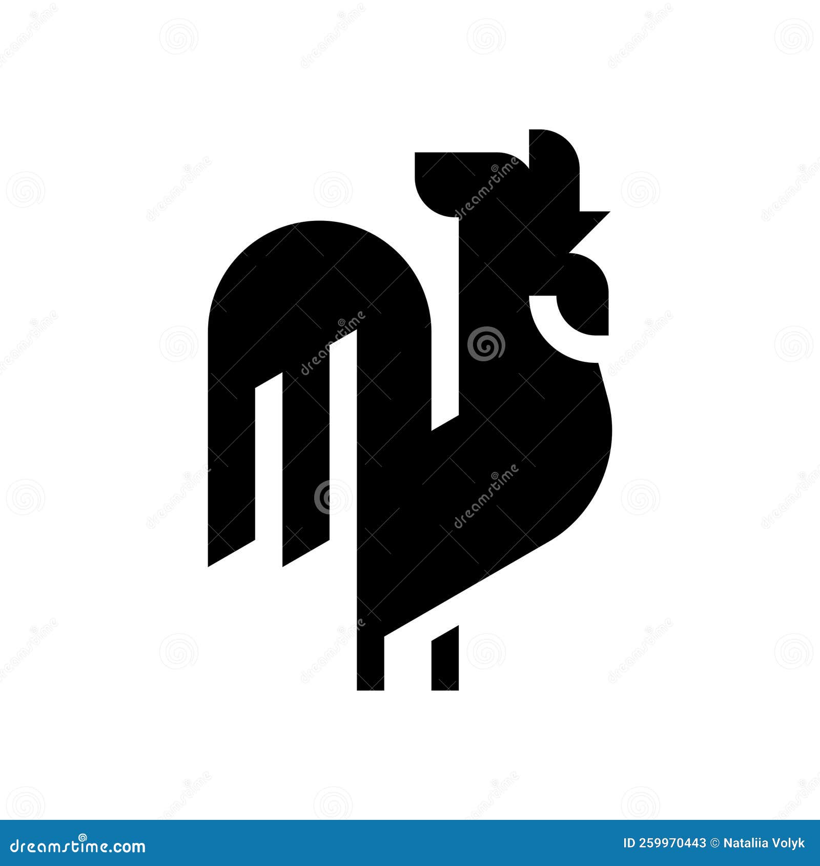 Rooster Logo stock vector. Illustration of elements - 259970443