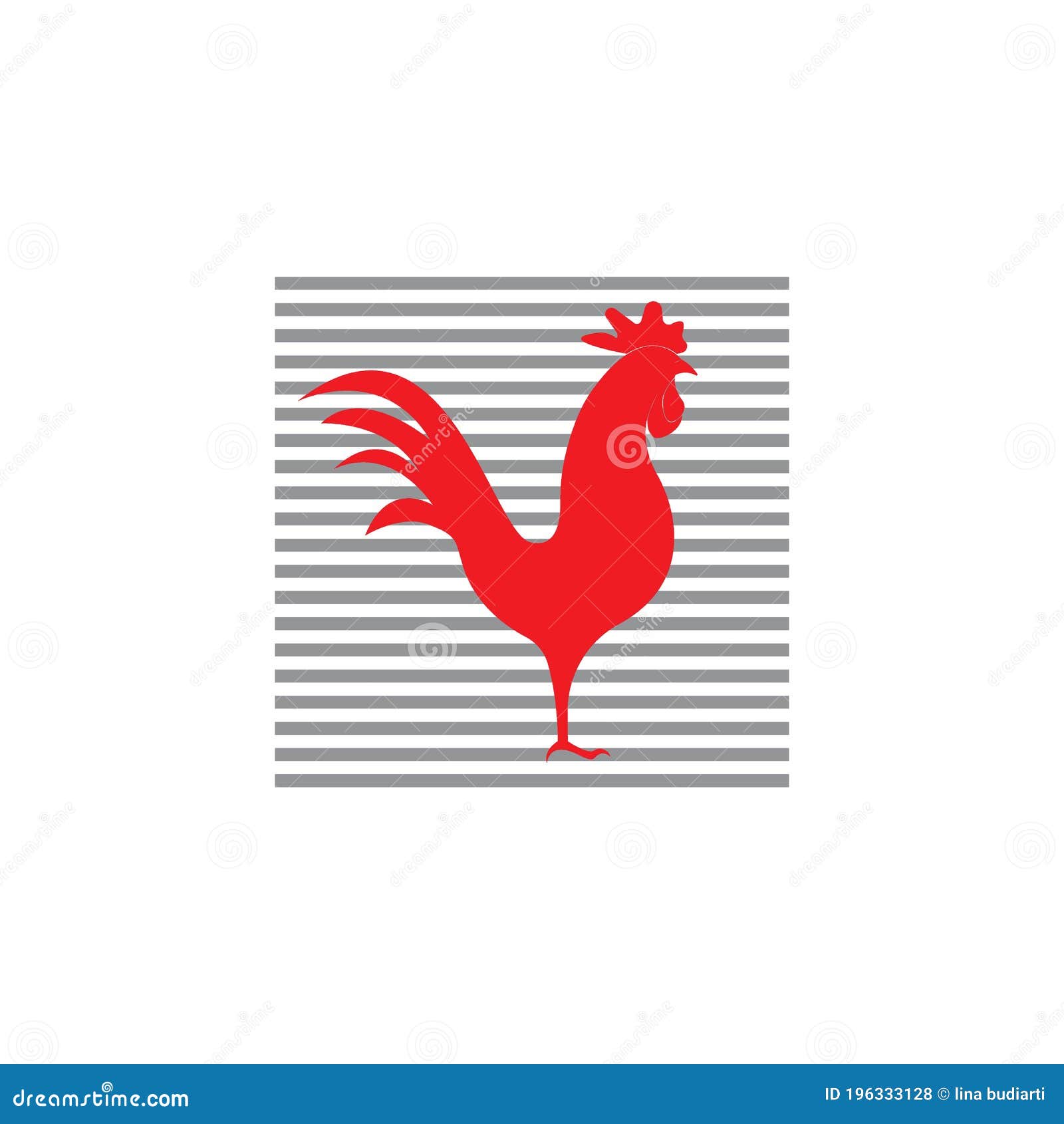 Rooster Logo stock vector. Illustration of mascot, cartoon - 196333128