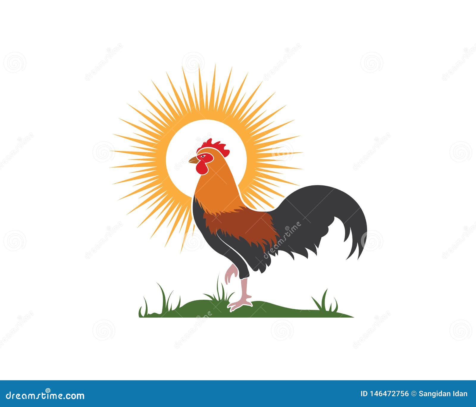 Rooster Logo Vector Illustration Template Stock Vector - Illustration ...