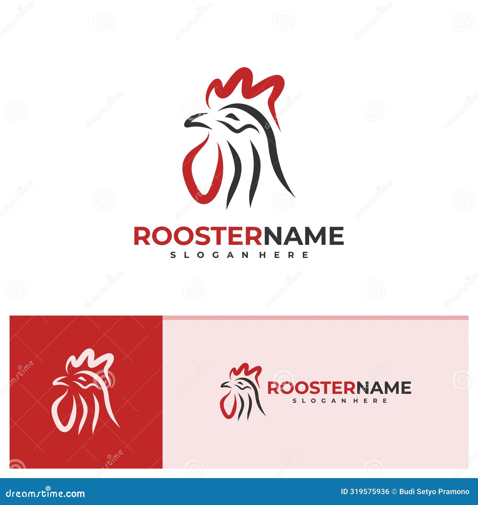 Rooster Logo Vector Template, Creative Rooster Head Logo Design ...