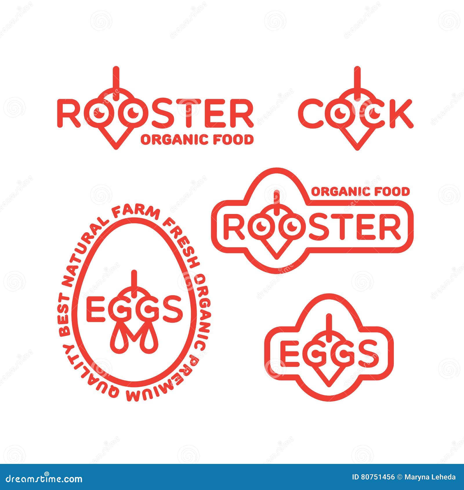 Rooster logos stock vector. Illustration of design, bird - 80751456