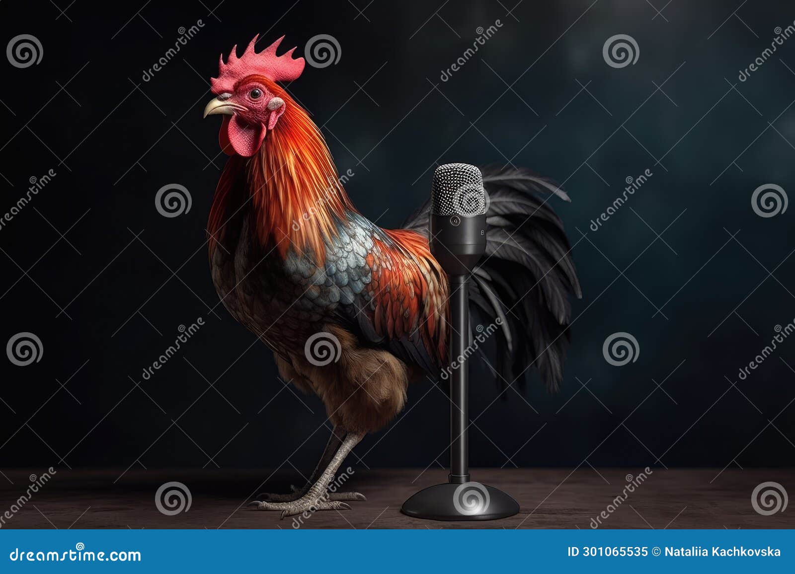 Rooster on the scene stock illustration. Illustration of chicken ...